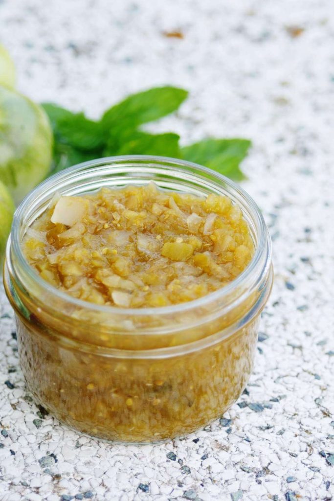 Slow Cooker Green Tomato Chutney - Easy Peasy Slow Cook