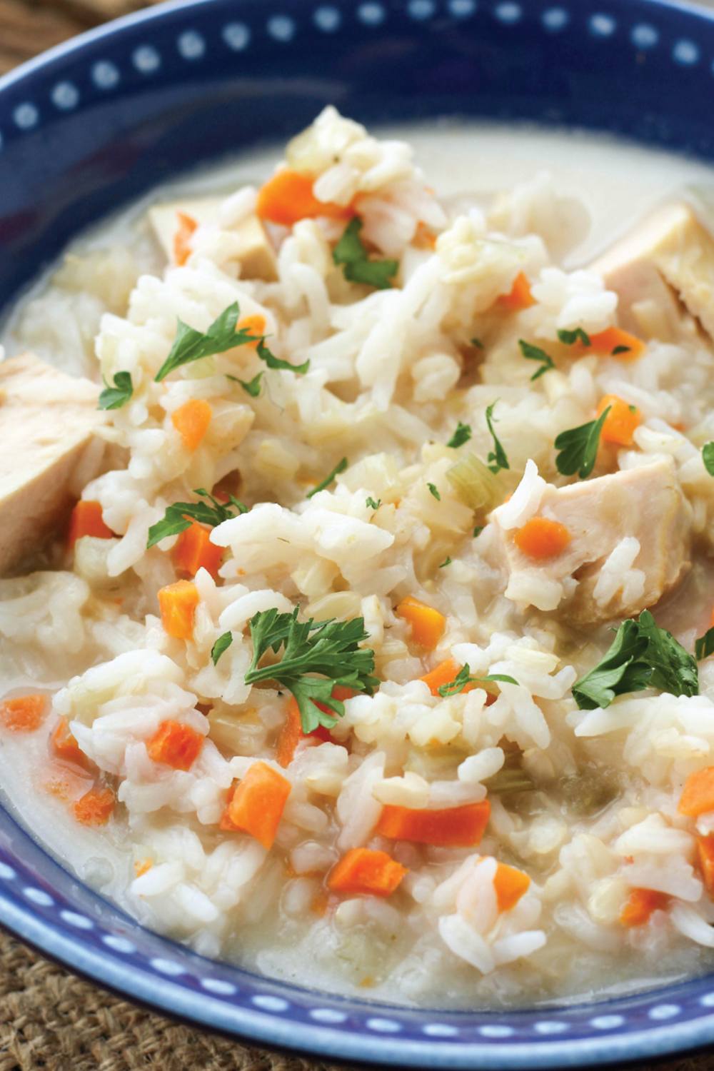 Slow Cooker Chicken Rice Soup - Easy Peasy Slow Cook
