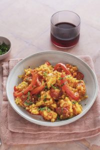 Slow Cooker Chicken And Chorizo Paella - Easy Peasy Slow Cook