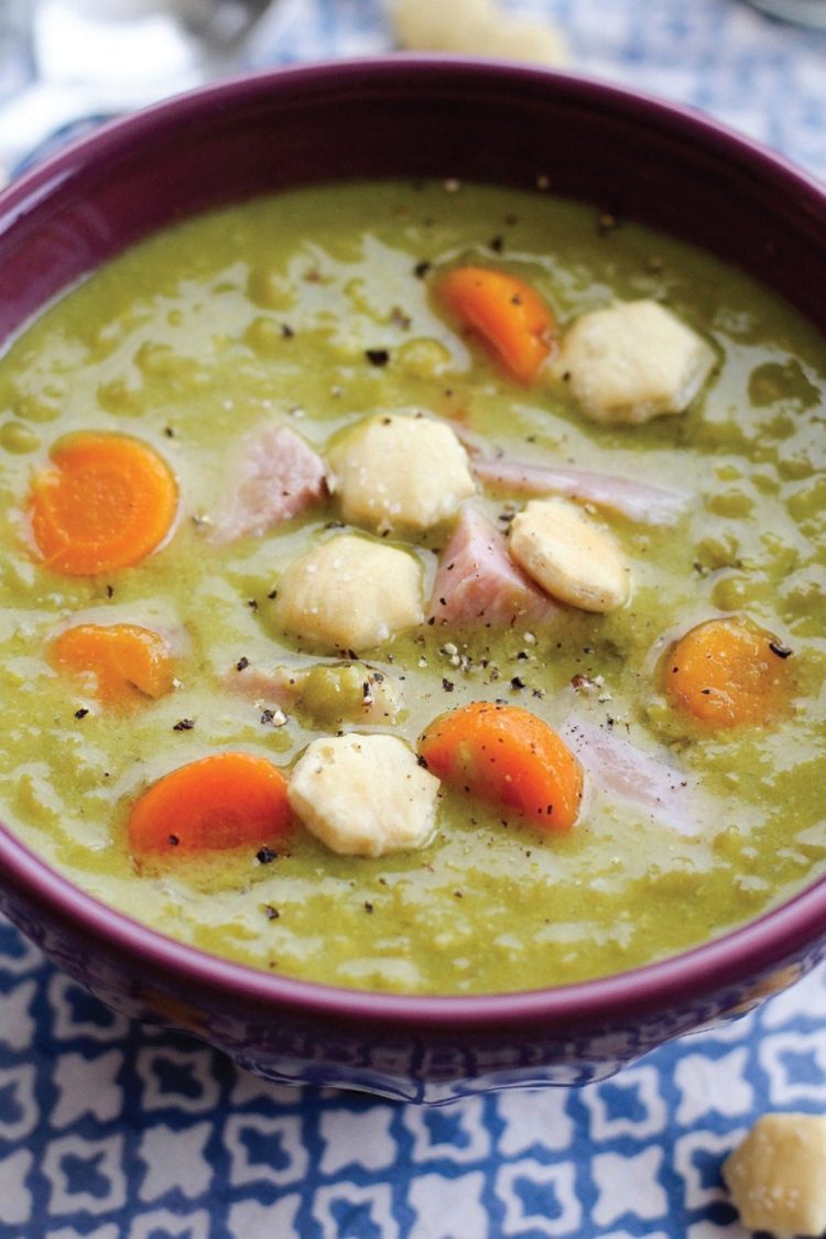 Slow Cooker Ham Split Pea Soup - Easy Peasy Slow Cook