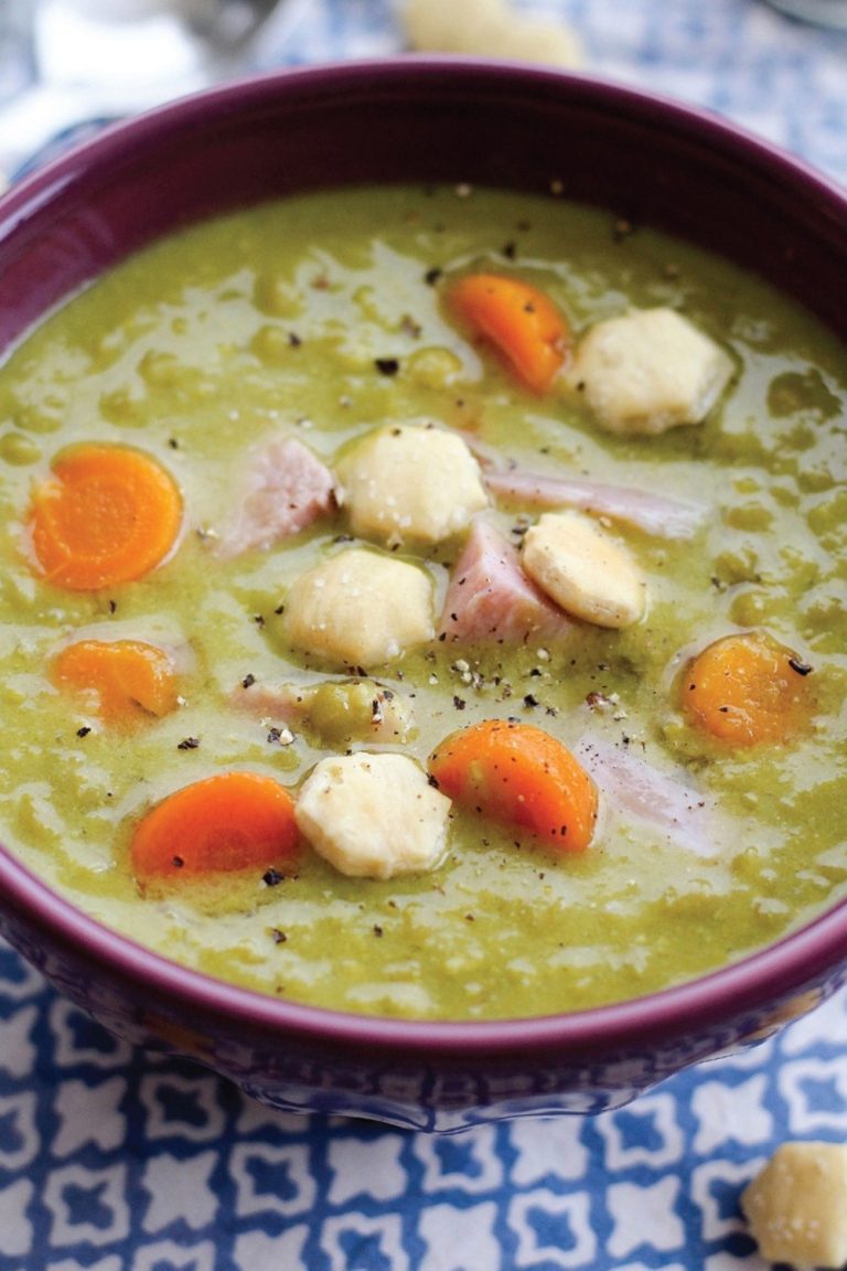 Slow Cooker Ham Split Pea Soup - Easy Peasy Slow Cook
