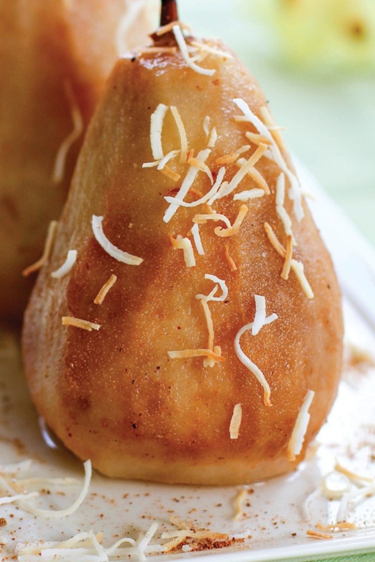 Slow Cooker Gingered Pears - Easy Peasy Slow Cook