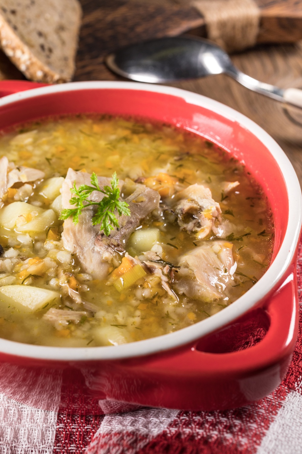 Slow Cooker Chicken Barley Soup - Easy Peasy Slow Cook
