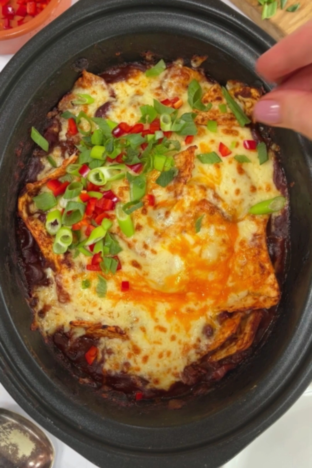 Slow Cooker Beef Enchilada Casserole