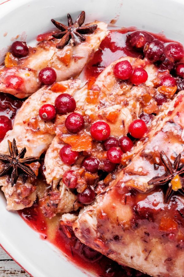 3 Ingredient Slow Cooker Cranberry Chicken - Easy Peasy Slow Cook