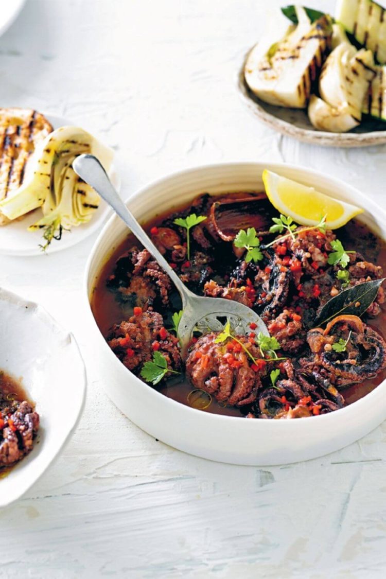 Slow Cooker Greek Octopus - Easy Peasy Slow Cook