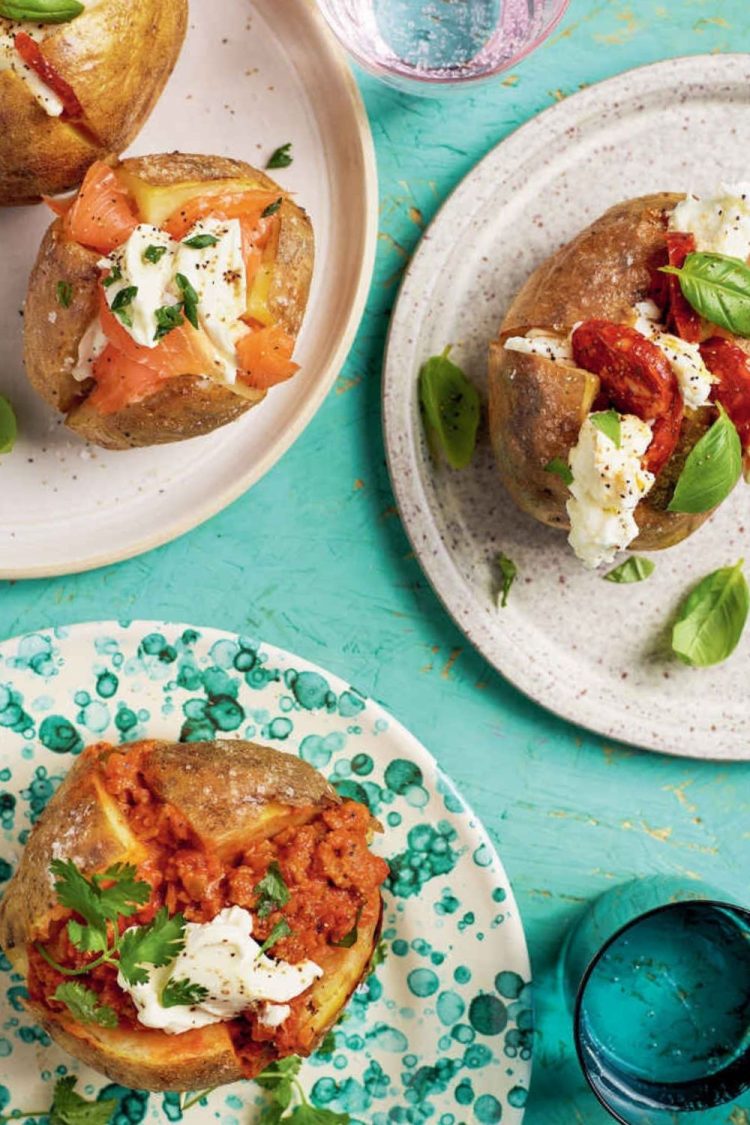 Slow Cooker Jacket Potatoes 4 Ways - Easy Peasy Slow Cook